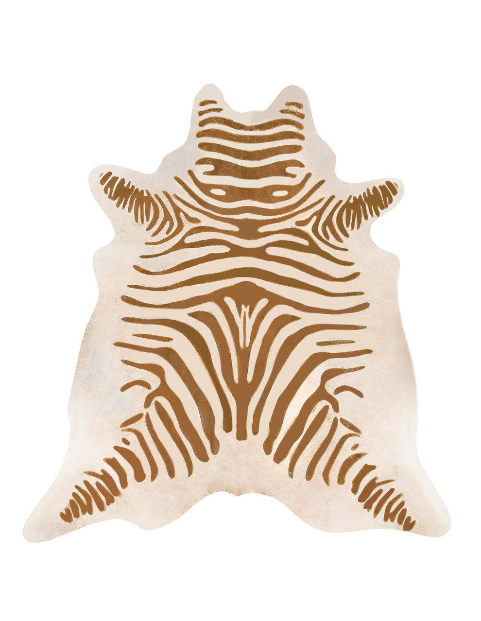 Zebra Print Cowhide Rug (Brown Stripe on Off White) – Cowhide Imports
